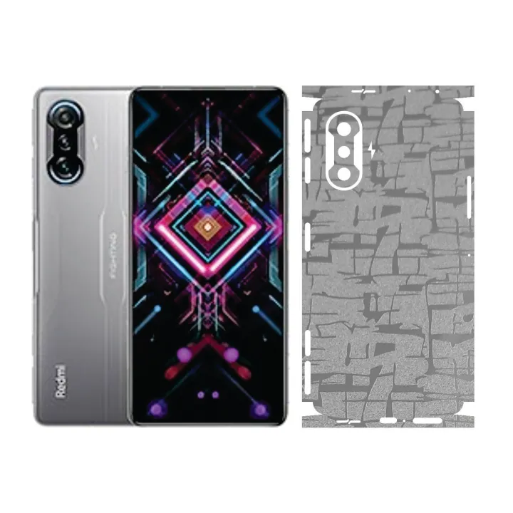 Xiaomi Redmi K40 Gaming Back Paper 360 China Silver Sheet Anti-stain Full Covering Wrap Cover ...