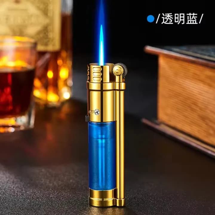 Classic Windproof Lighter with Clear Fuel Tank, high-Pressure Jet ...