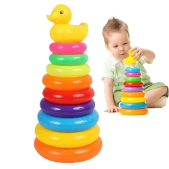 Duck ring tower-Kids Ring Pile Up Toys | Ring Toss Game For Kids ...