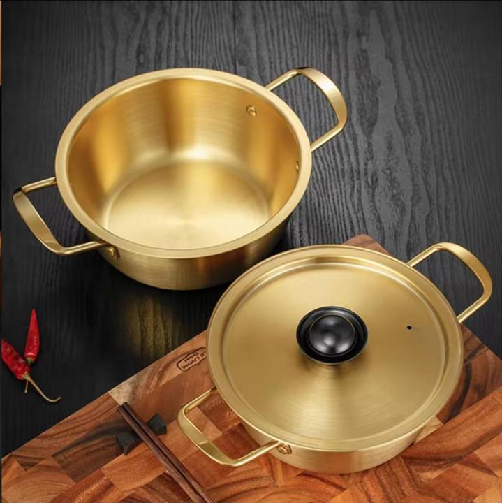 Korean Stainless steel thick cooking pot small saucepan Non-stick ...