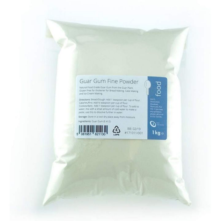 GUAR Gum 1kg - Food Grade Fine Powder Gluten Free Natural Thickener ...