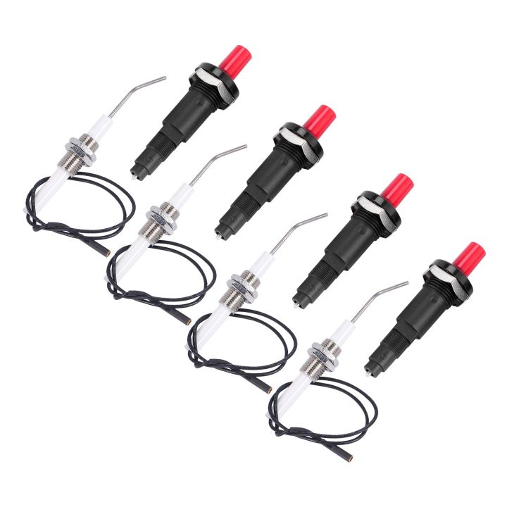 4 Pieces Propane Push-Type Piezo Igniter Kit with Threaded Ceramic ...