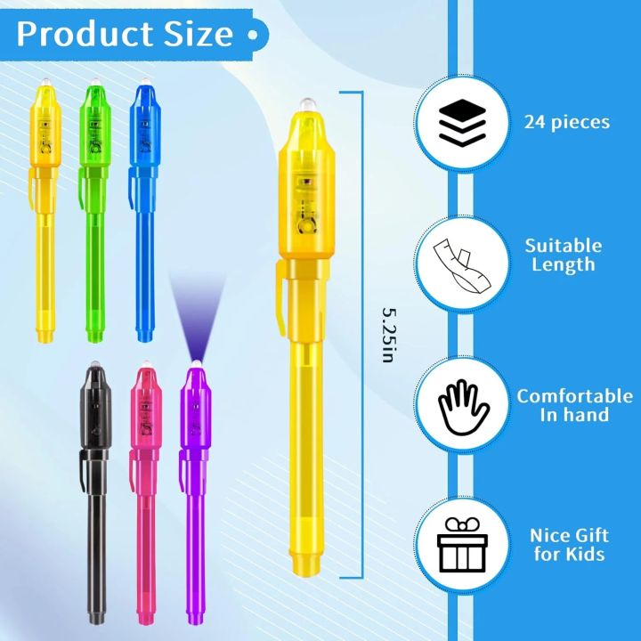 Invisible Ink Magic Pen with UV Light | Secret Message Writing Pen ...