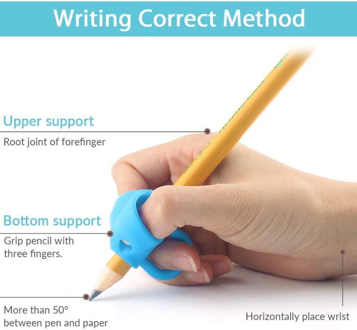 Pencil Grip Children Pencil Holder for Handwriting, Silicon Pen Pencil ...