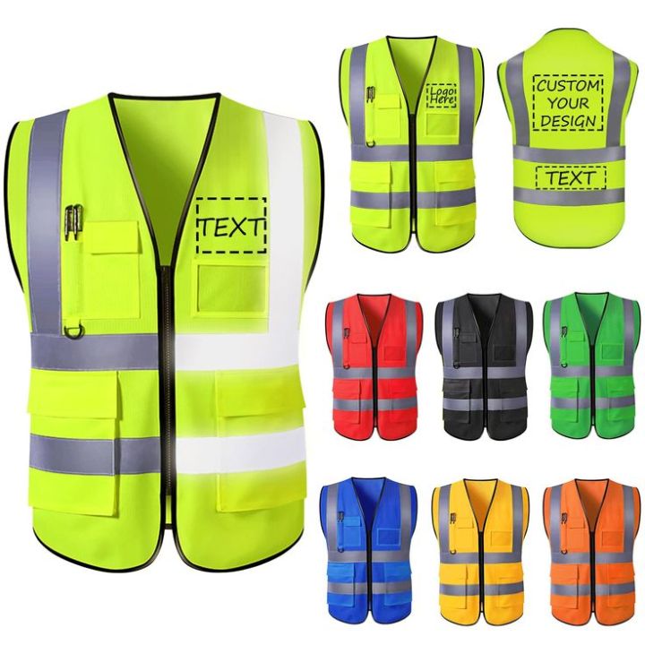 Safety Jacket / Safety Vests - Yellow / Orange Blue / Red Color ...