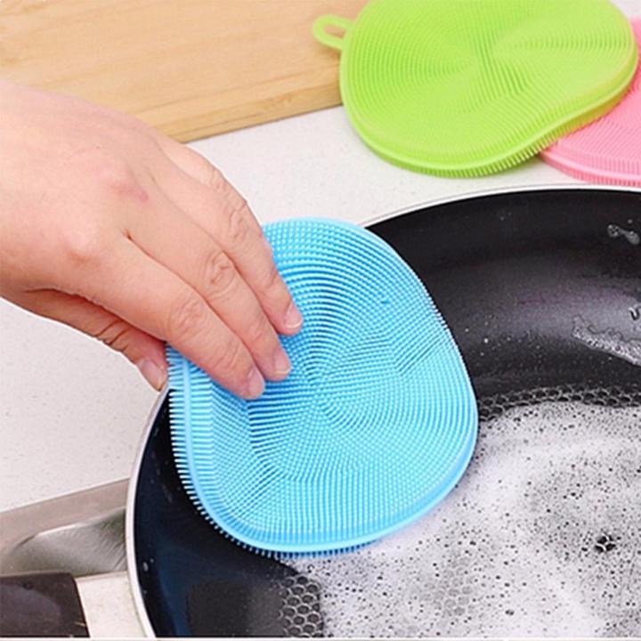 Silicone Dish Washing Kitchen Accessories Brush Bowl Pot Pan Wash ...