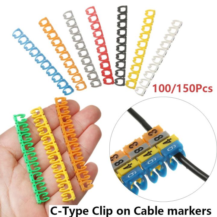 100/150Pcs Useful Convenient Waterproof Number Tag C-Type Marker Tool ...