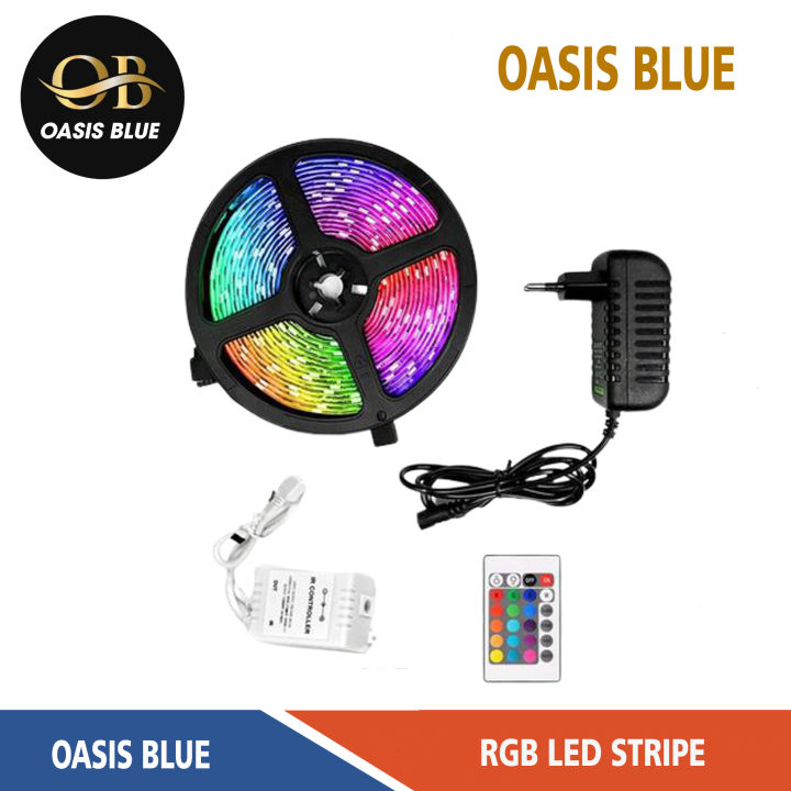 RGB LED Strip Light 15 Feet Self Adhesive Waterproof RGB Strip Color ...