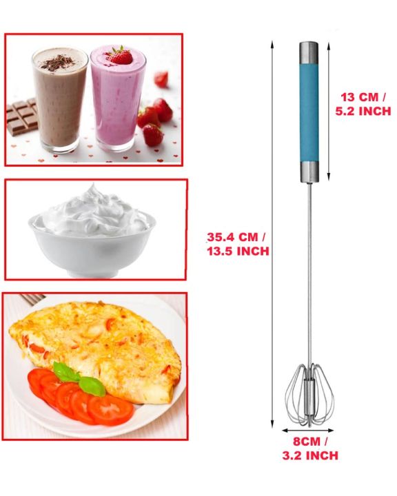 Egg beater whisker stainless steel semi automatic push whisker for ...