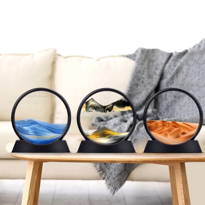 Sandscape Painting Sand Clock Moving Sand Art Hourglass Sand Timer 3D ...