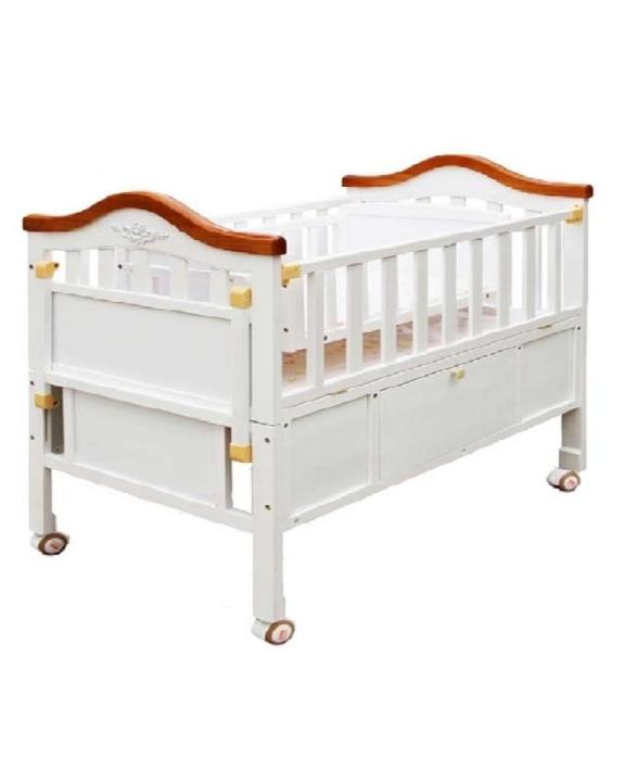 Wooden Cot for Kids - Red & White | Daraz.pk