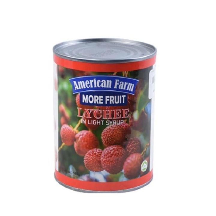 American Farm Lychee In Light Syrup, 565 gmAmerican Farm Lychee In ...