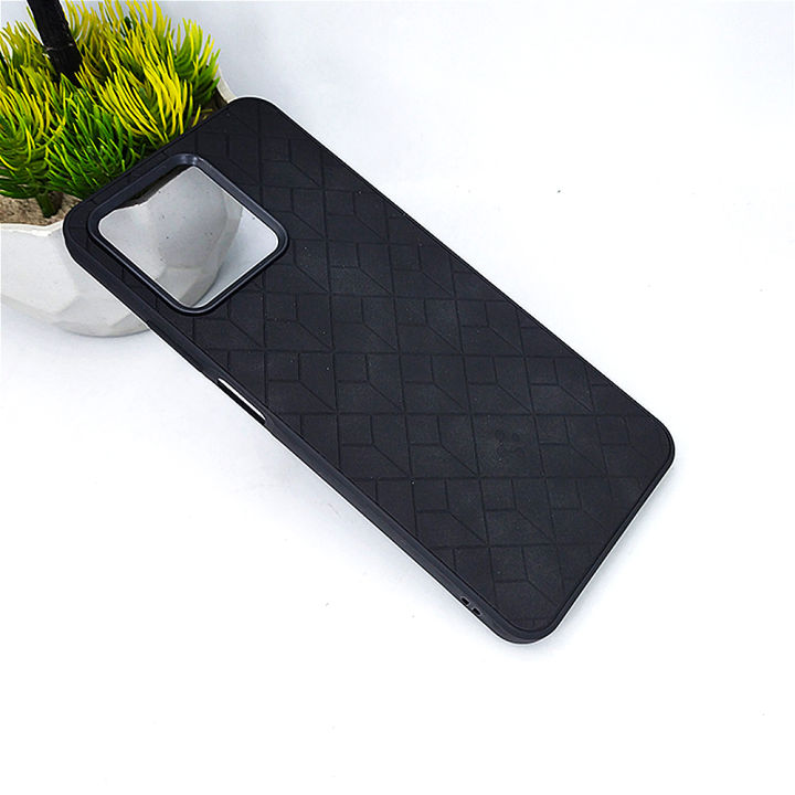 iTel A70|A70 Pro Spigen Logo Leather Lining Back Case (Black) Leather ...
