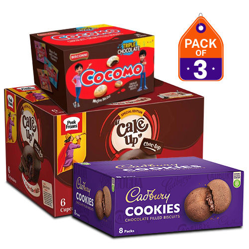 Peek Freans Cake Up Triple Chocolate & Cadbury Cookies Center Filled ...