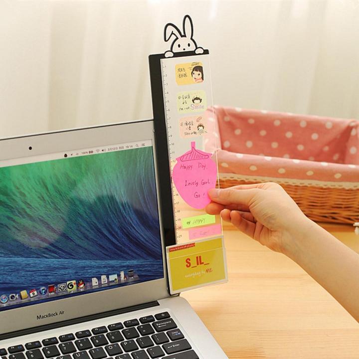LO Transparent Acrylic Monitor Message Memo Laptop Stand Board Sticky ...