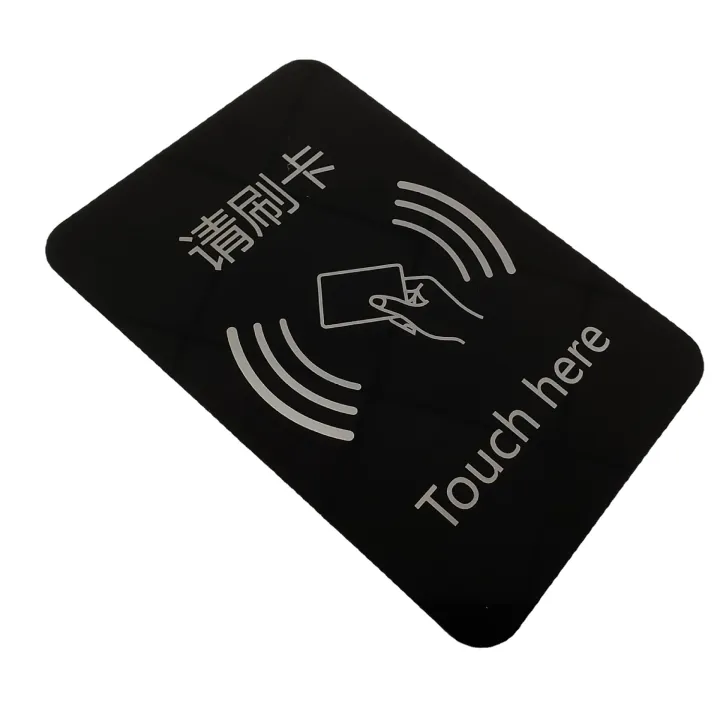 Smart Card Reader Screen Printed Glass Panel Black Tempered Glass ...