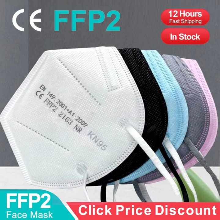 5 PCS FFP2 Masks KN95 Mascarillas 5 Layers Filter Homologada Face Masks ...