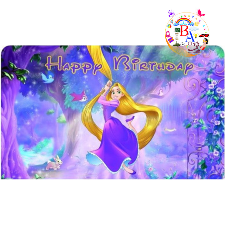 Tangled Fancy Backdrop Rapunzel Theme Fancy Panaflex Tangled Birthday ...