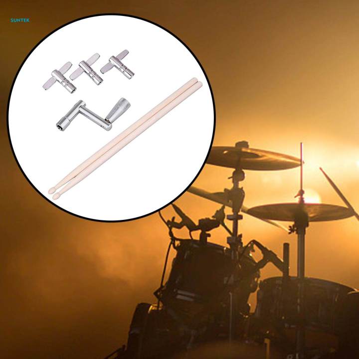 Wood Drumsticks 3Drum Tuning Key & 1 Continuous Motion Speed Keys for ...