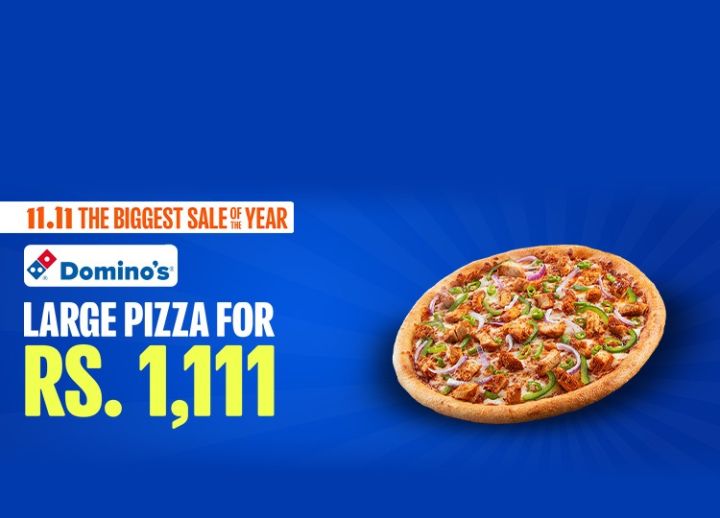 11.11 Exclusive! Large Pizza Just Rs.1111 – Original Price Rs.1750 ...