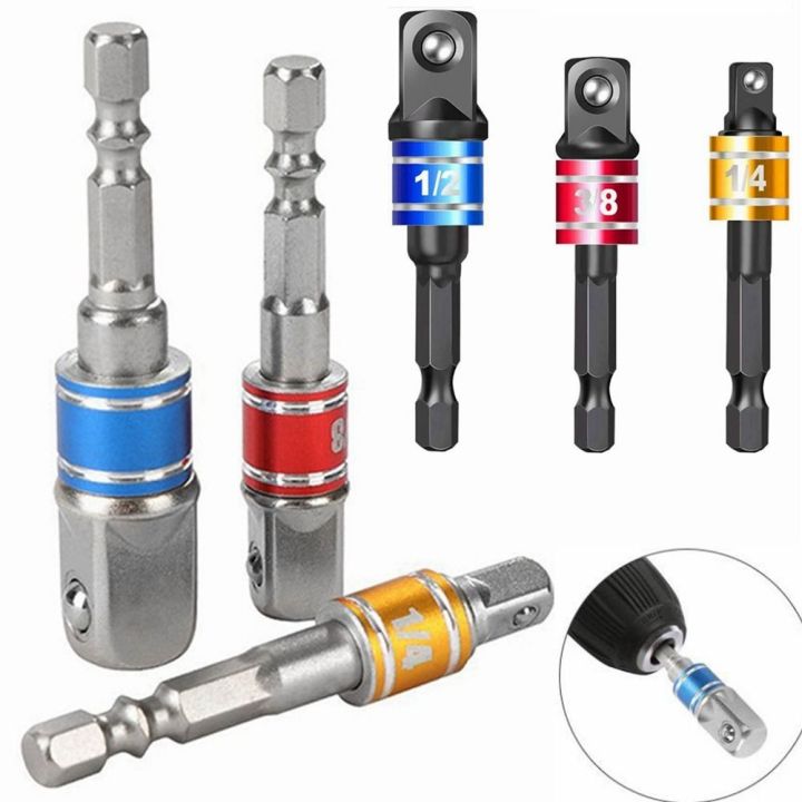 Mini Converter Drill Socket Adapter With Hex Shank Square Socket Drill ...