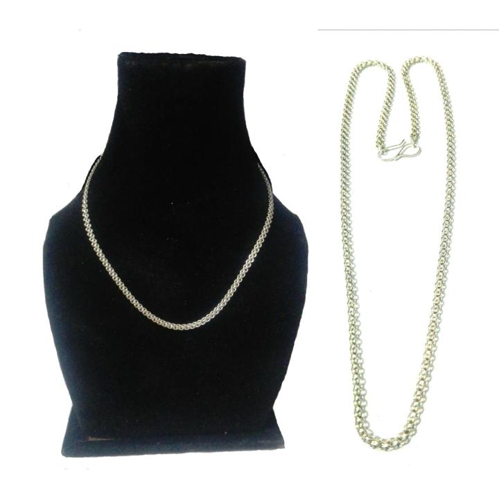 Pure Silver (chandi) Simple Chatai Chain For Women (14 inch) | Daraz.pk