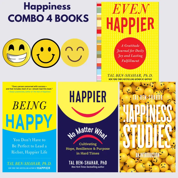 Happiness Combo 4 Books Set 1,Being Happy 2 Even Happier 3 Happier No ...