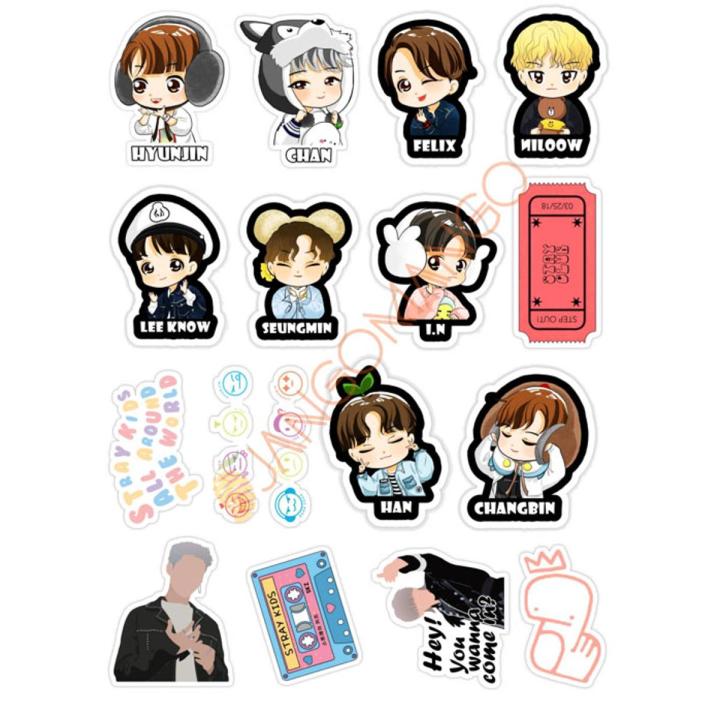 10 Pcs Stray Kids Kpop Band Stickers Pack For Laptop, Desk, Notebook ...