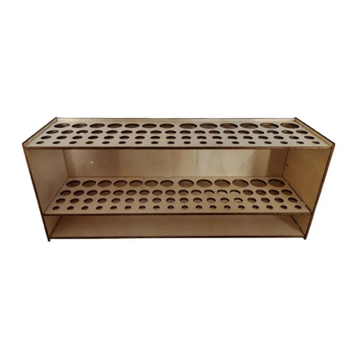 Wooden Brush Holder Porous 67 Brushes Desk Pen Storage Bracket ...