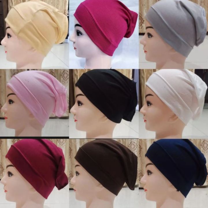 Pack of 6 Hijab Caps Women Under scarf Hijab Cap Tube Caps - Muslim ...