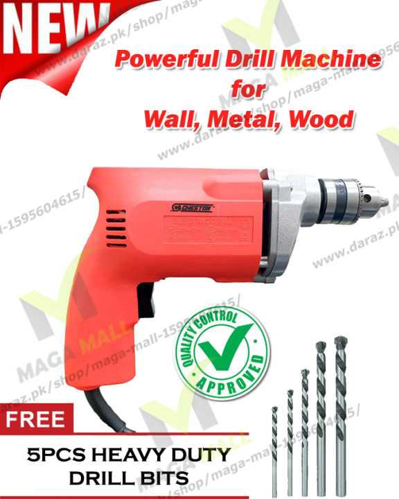 10mm Powerful Home Use Electric Drill Machine 10Mm with Masonry Drill ...