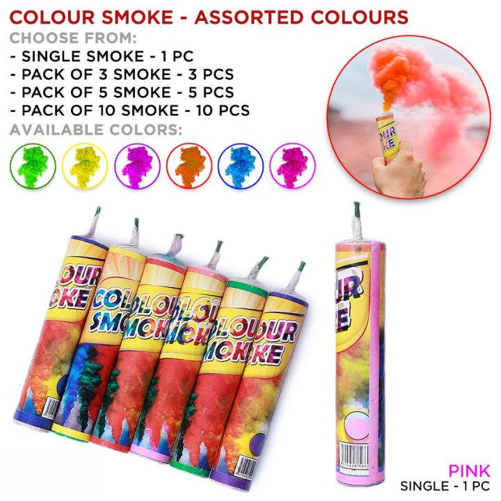Color Smokee-Bombb Stick Dispenser Hand Held Air Party Smokes Assorted ...