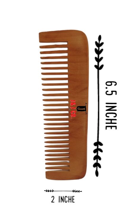 Wide Tooth Wooden Comb Peach Wood (6.5x2 inche) | Daraz.pk