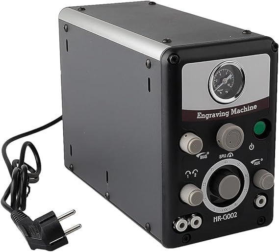 JH-G01 Dual-Head Jewelry Pneumatic Engraving Machine 400-8000RPM Graver ...