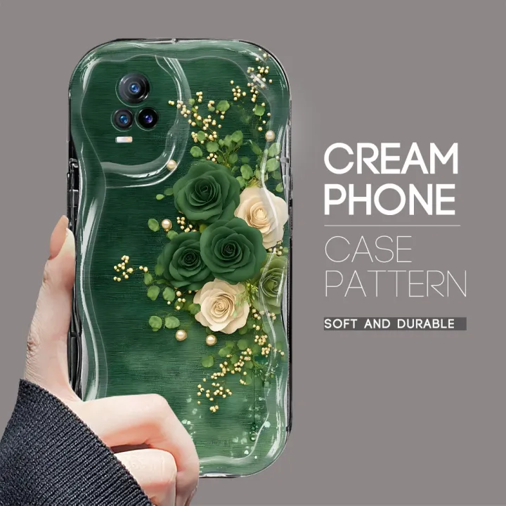 BILI for Vivo V21E Y73 2021 Back Cover Dreamy Butterfly Pattern Cream ...