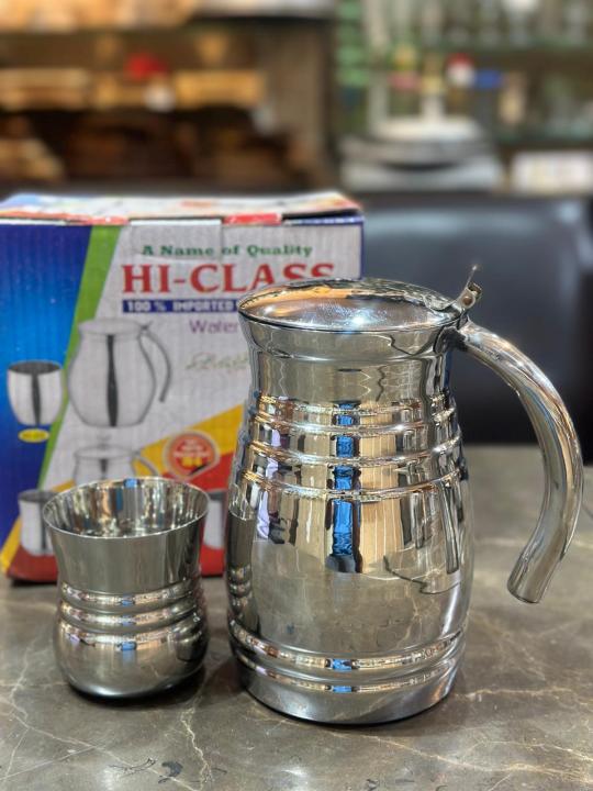 Water Set - Drinkware Fancy water Set - stainless steel Water Set 1 Jug ...