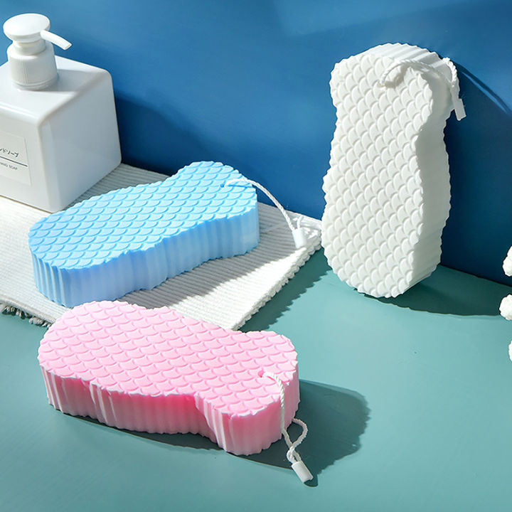 Home Sponge Body Scrubber Bath Exfoliating Scrub Shower Brush Body Skin ...