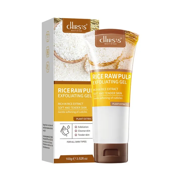 CHIRS'S Rice Raw Pulp Exfoliating Gel Face Wash – Gentle Face Wash with ...