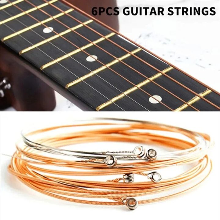 1 SET 6 Pieces Copper Guitar Strings 1-6 for Classical Classic Steel ...