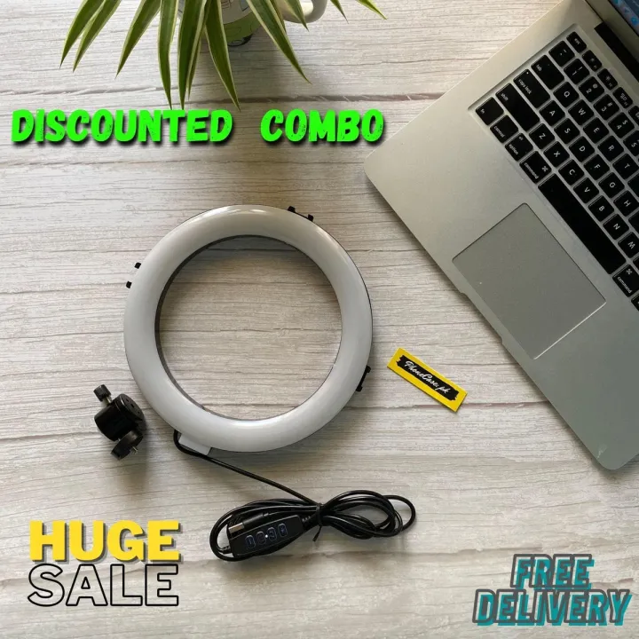20 cm Ring Light with Tripods Combo (Save Big) | Daraz.pk