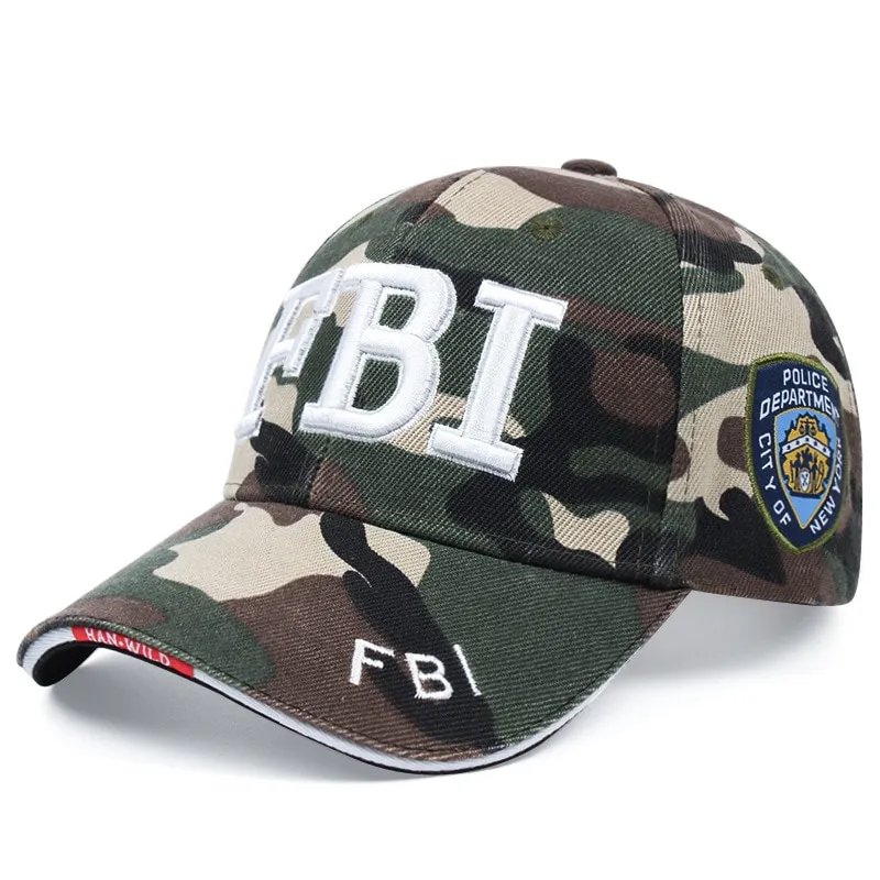 New Men Tactical Baseball Cap FBI Embroidery Letter Snapback Dad Hat ...