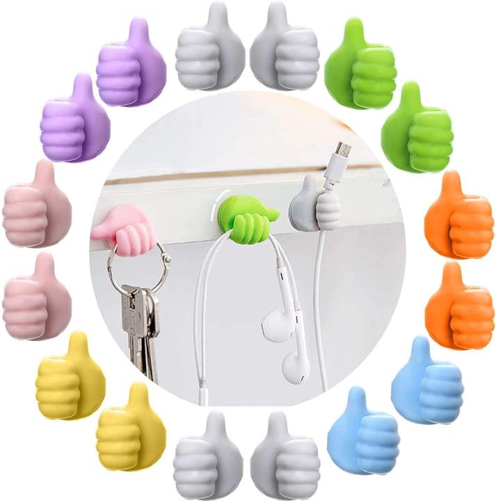 Pack of 05 - Creative Silicone Thumb Key Hangers - Waterproof ...