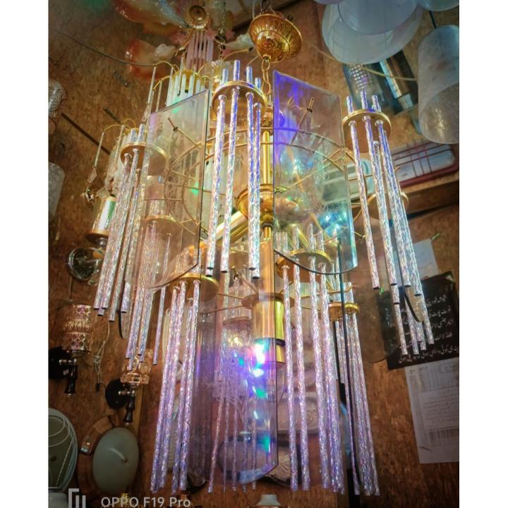 Fancy chandelier 4 light new design plastic glass use for home ceiling ...
