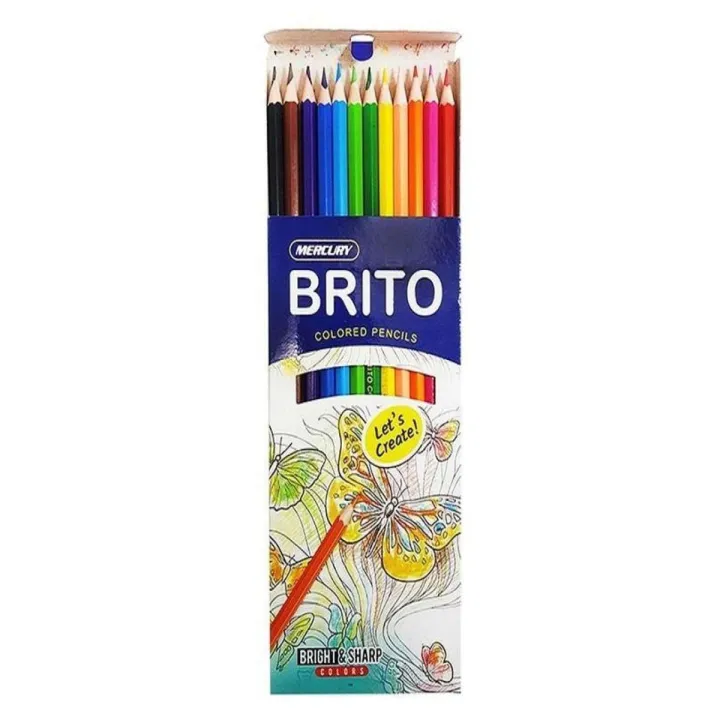 Brighto Colour Pencil - One pkt - 12 colour | Daraz.pk