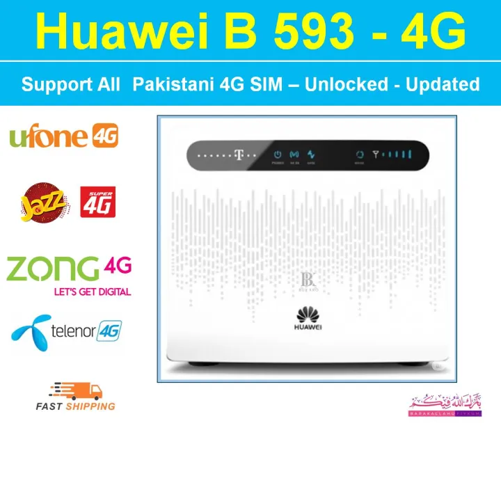 🔥Huawei B593s-22 4G LTE WiFi Router – 32 User Support – Unlocked ...