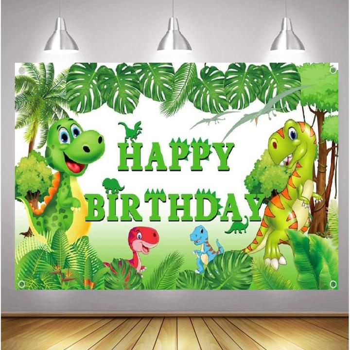 DINOSAURS birthday theme Backdrop / Dinosaur theme Birthday decoration ...