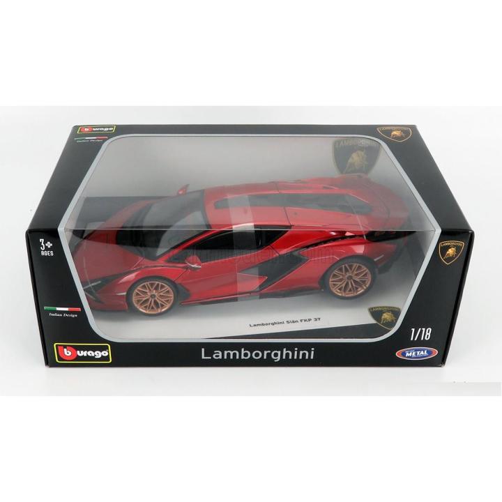 Bburago 1:18 Plus Lamborghini Sian FKP 37 Maroon Metallic with Copper ...
