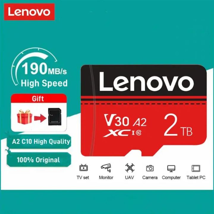 【COD + Gift】 Lenovo UHS-I Micro TF SD Card 2TB 1TB A2 U3 Memory Card ...
