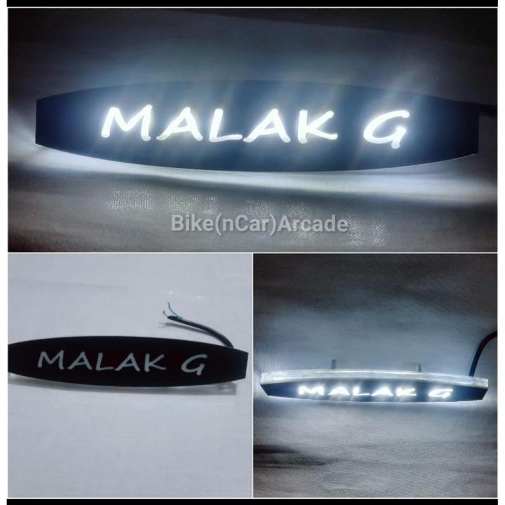 MALAK G led front monogram light for all bikes with front number plate ...