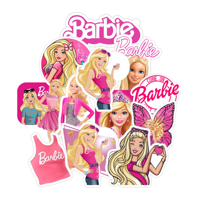 Barbie Stickers for Laptop Car Bike Phone Stickers 13 Pcs | Daraz.pk